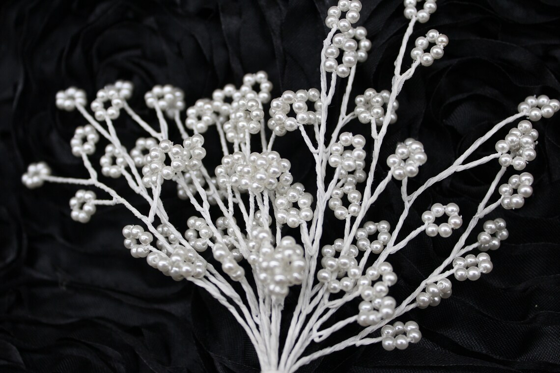 Vintage 12 Stem Beaded Pearl Spray with Flower Motif Bridal | Etsy