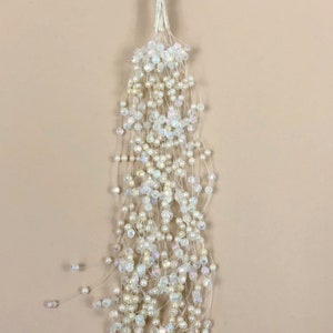 Vintage Bridal White or Ivory Pearl Sprays W/ Illusion Wire, 12 Stem ...