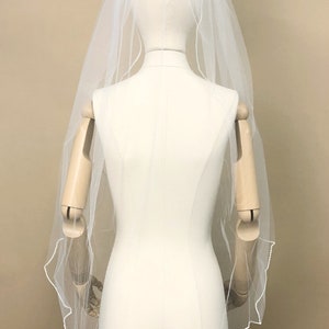Vintage 1980s Tea Length White Bridal Veil 80s Deadstock - Etsy