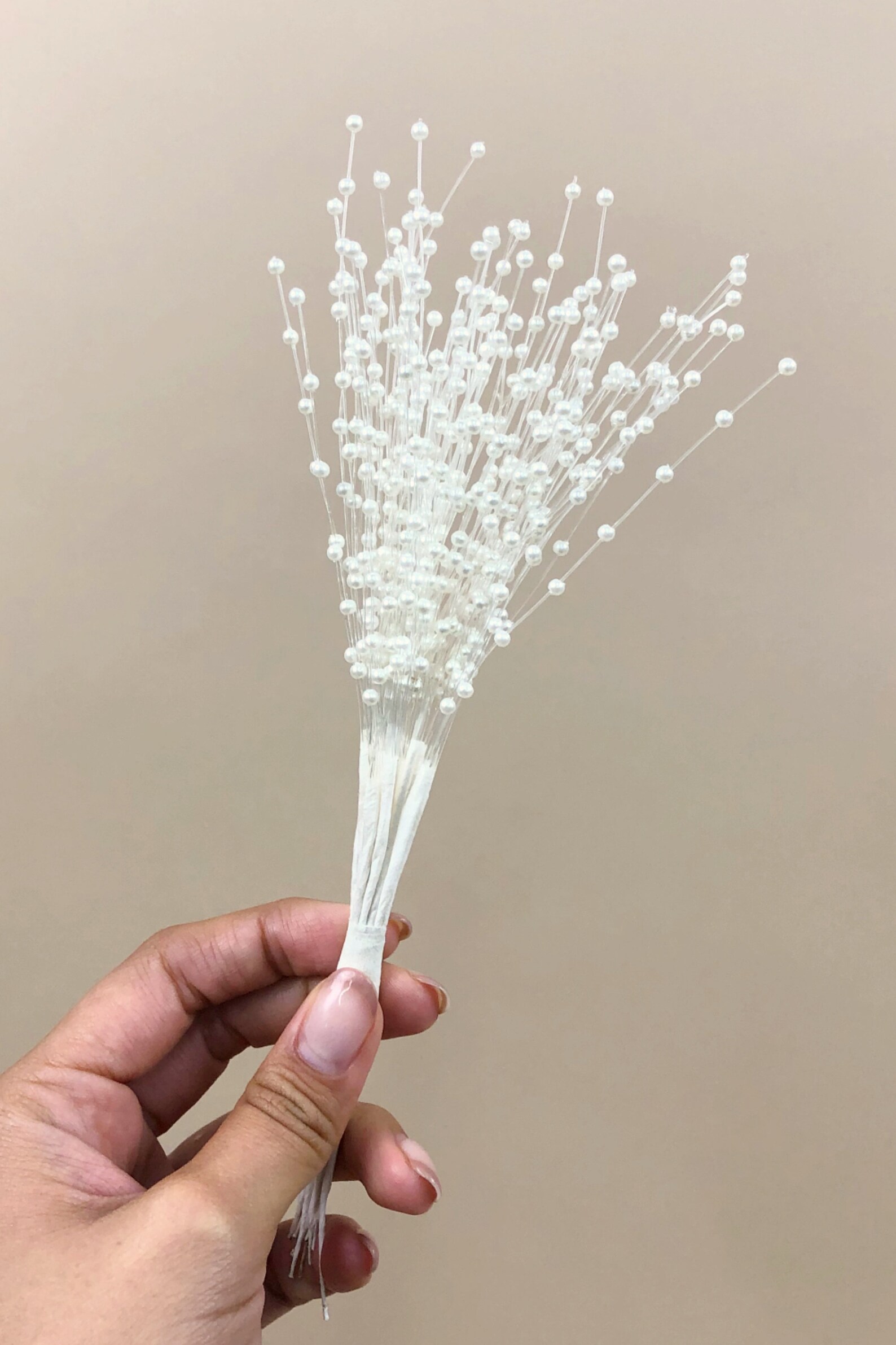 Vintage Bridal White 12 Stem Pearl Spray With Illusion Wire | Etsy