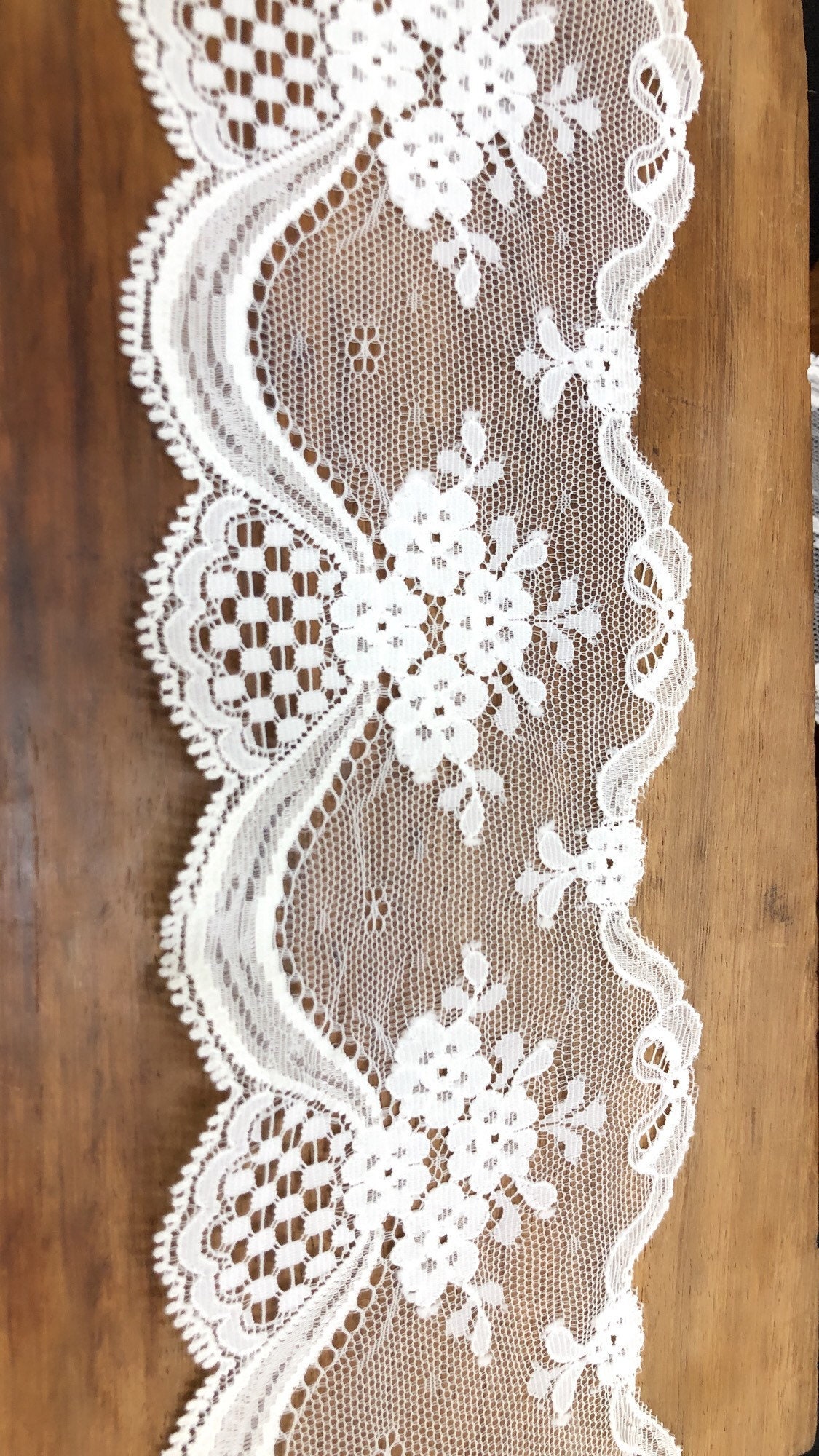 Floral Lace Trim Vintage Lace Trim Off White Floral Bouquet | Etsy