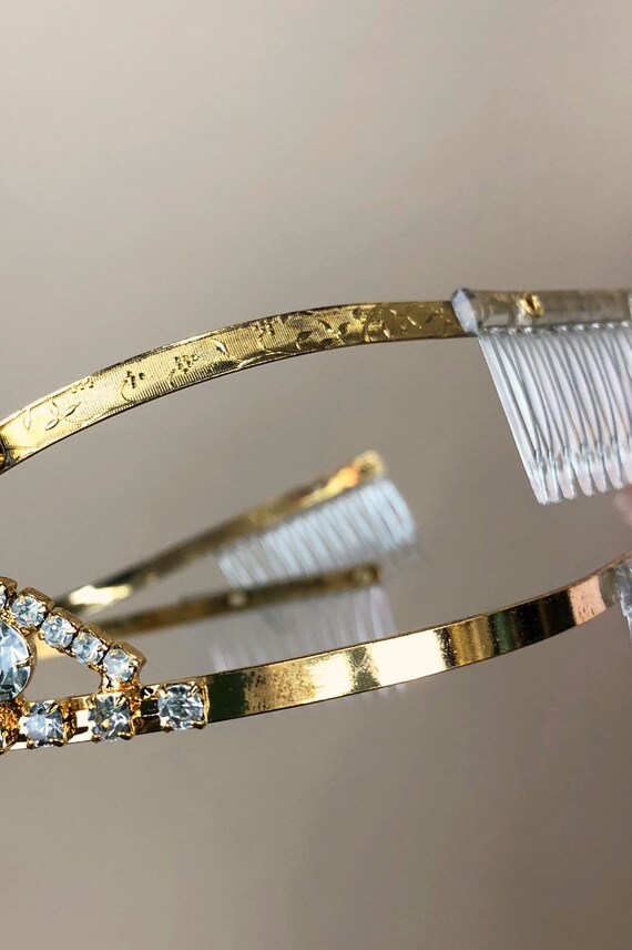 Petite Triple Leaf Rhinestone Tiara, Floral or Simple… - Gem