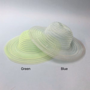 Vintage 1970s Sheer Straight Brim Sunhat With Middle Wire, Multiple ...