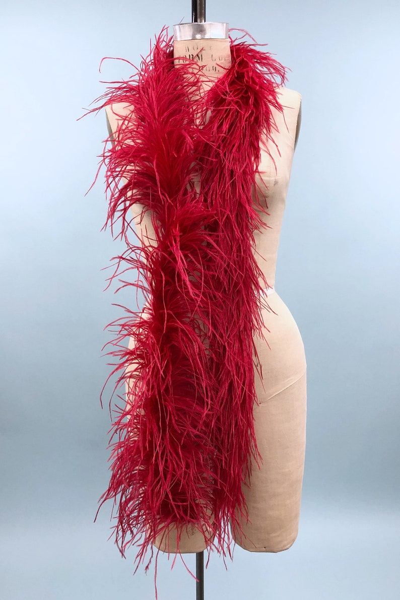 2 Ply Red Ostrich Feather Boa Prop Boas Costume Boas Soft - Etsy