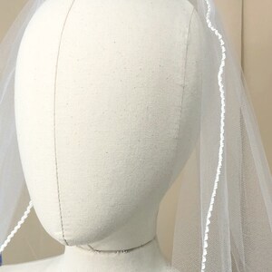 Vintage 1980s Tea Length White Bridal Veil 80s Deadstock - Etsy