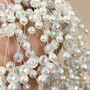 Vintage Bridal White or Ivory Pearl Sprays W/ Illusion Wire, 12 Stem ...