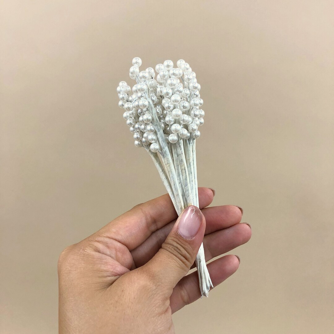 Vintage Thick Beaded Faux Pearl Spray, 12 Stem Faux Pearl Sprays ...