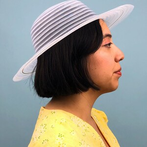 Vintage 1970s Sheer Straight Brim Sunhat With Middle Wire, Multiple ...