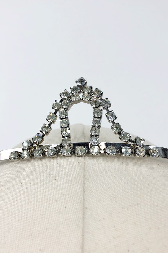 Ring My Bell Silver Tiara, Vintage Rhinestone Tiara, … - Gem