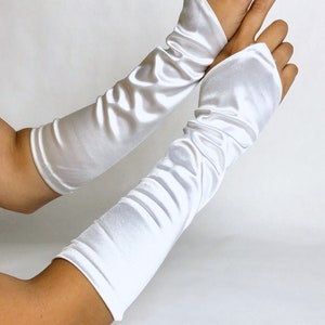 Vintage 1980s Deadstock White Fingerless Gloves 80s Hyman - Etsy