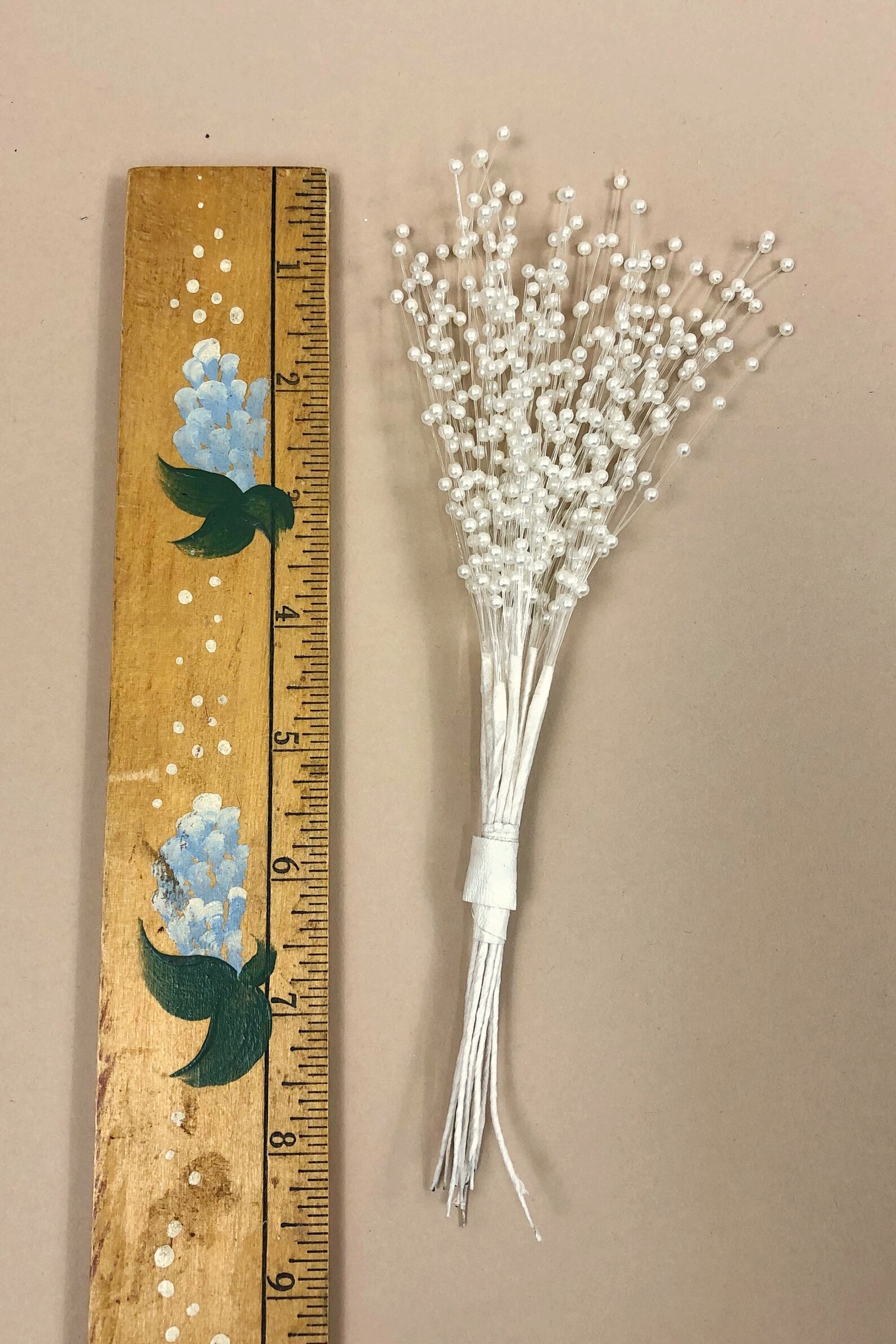 Vintage Bridal White 12 Stem Pearl Spray With Illusion Wire | Etsy