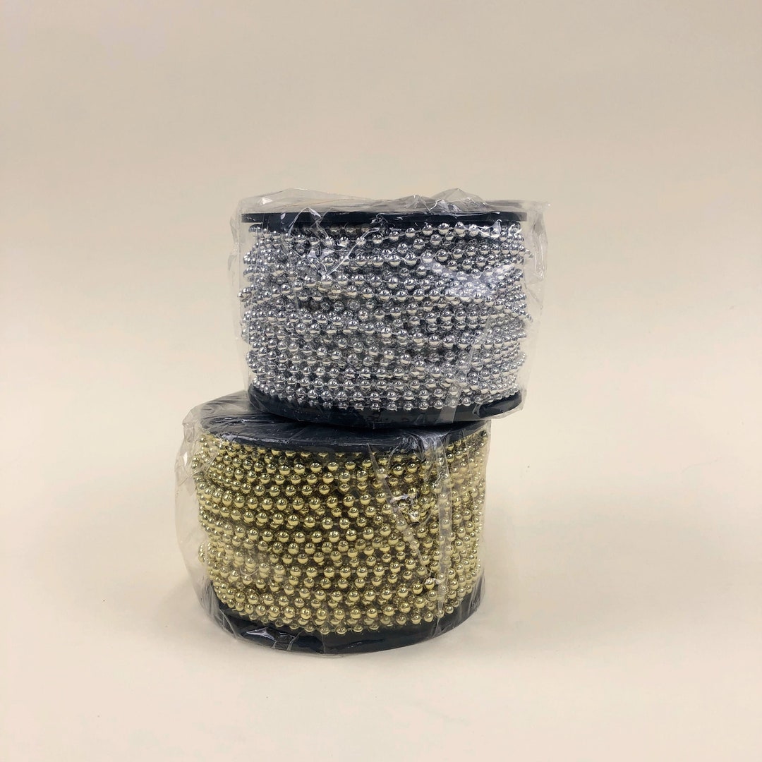 4mm Gold or Silver Bead Rolls, 40 Yard Roll, Vintage 90s Deadstock, DIY ...