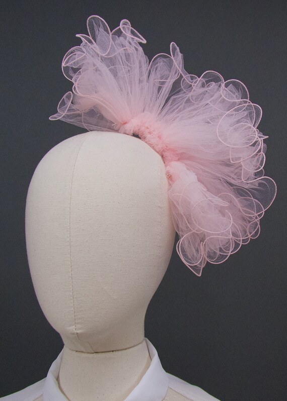 Soft Pink Tiffany Pouf Veil, Vintage 1980's Deadstock… - Gem