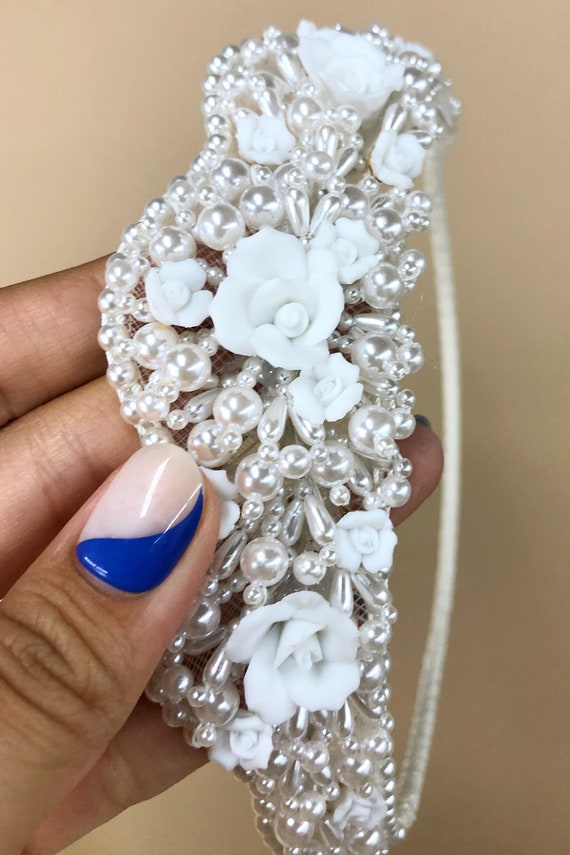 Vintage Princess Five Arched Crown Detailed In Pearls… - Gem