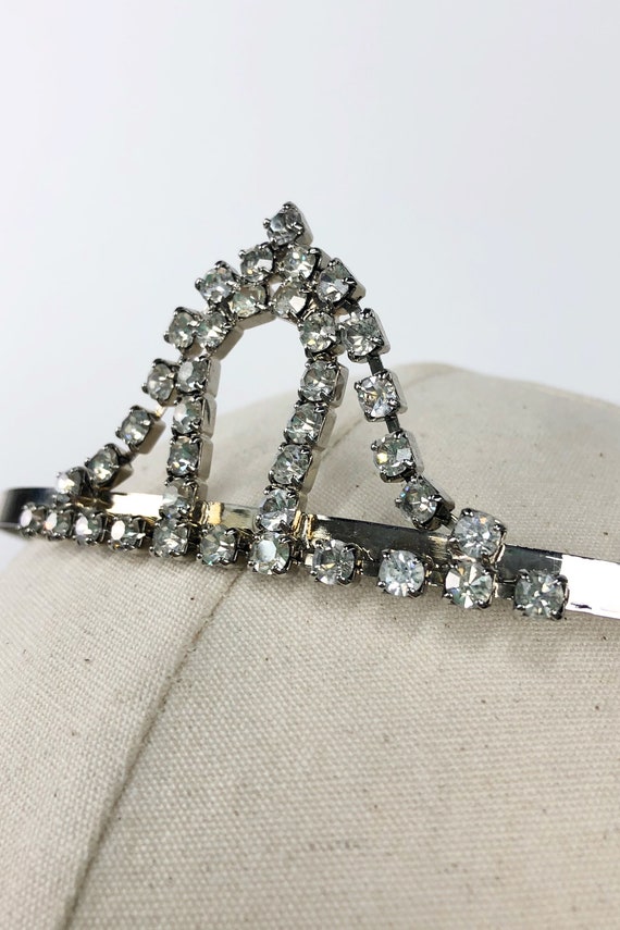 Ring My Bell Silver Tiara, Vintage Rhinestone Tiara, … - Gem