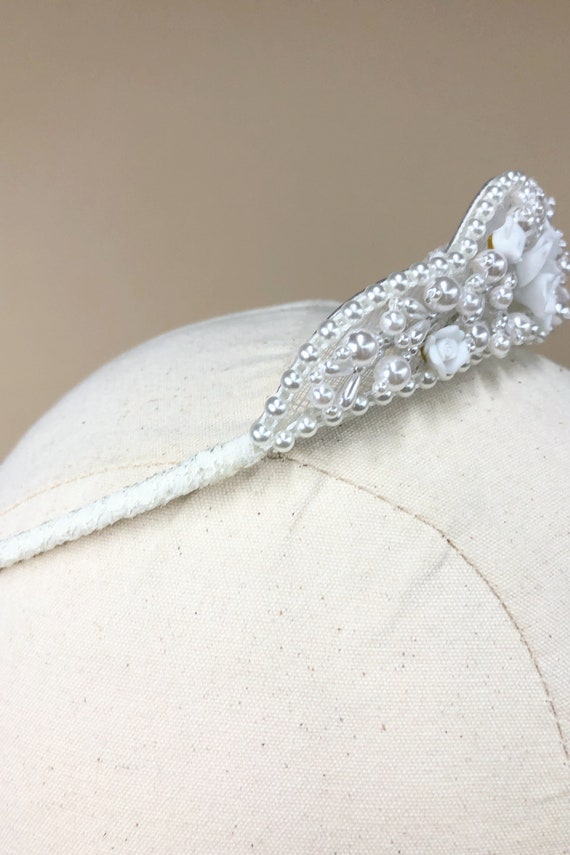 Vintage Princess Five Arched Crown Detailed In Pearls… - Gem