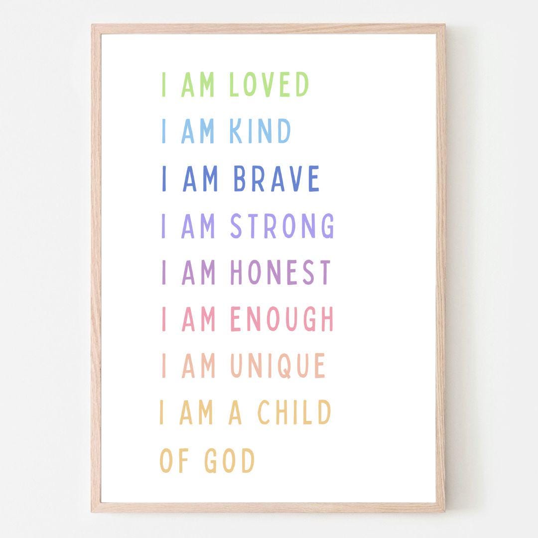 I Am a Child of God Poster: Biblical Affirmations (digital Download) - Etsy