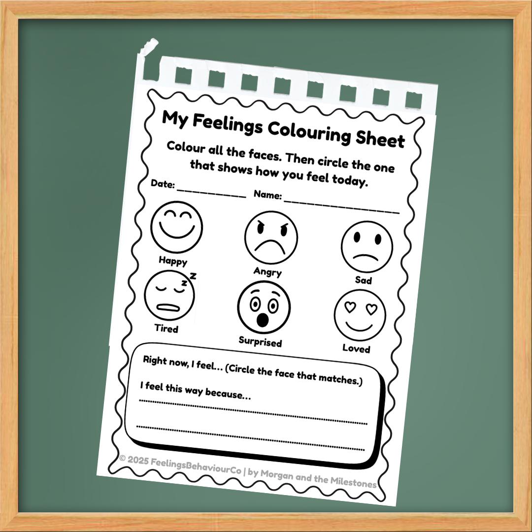 Feelings Colouring Sheet for Kids | Emotions Worksheet | Emotional ...