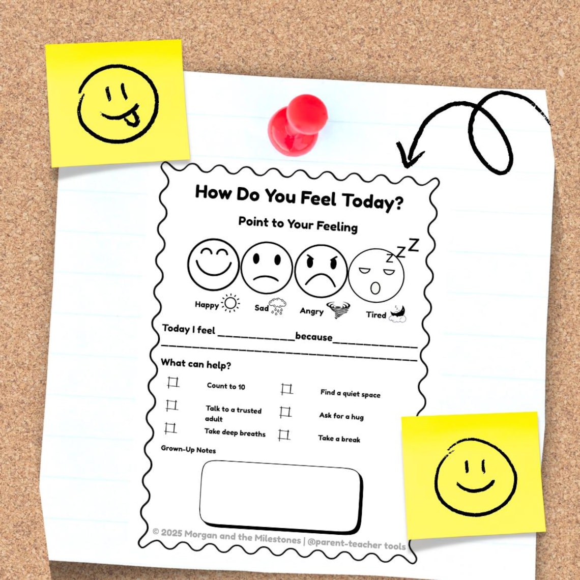Feelings Check-in Chart for Kids: Printable Emotions Tracker (PDF ...