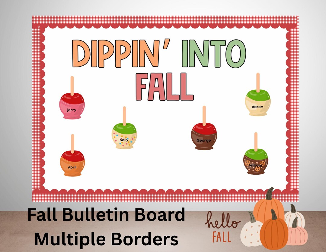 Fall Bulletin Board Set – “dippin’ Into Fall” Theme - Etsy Canada