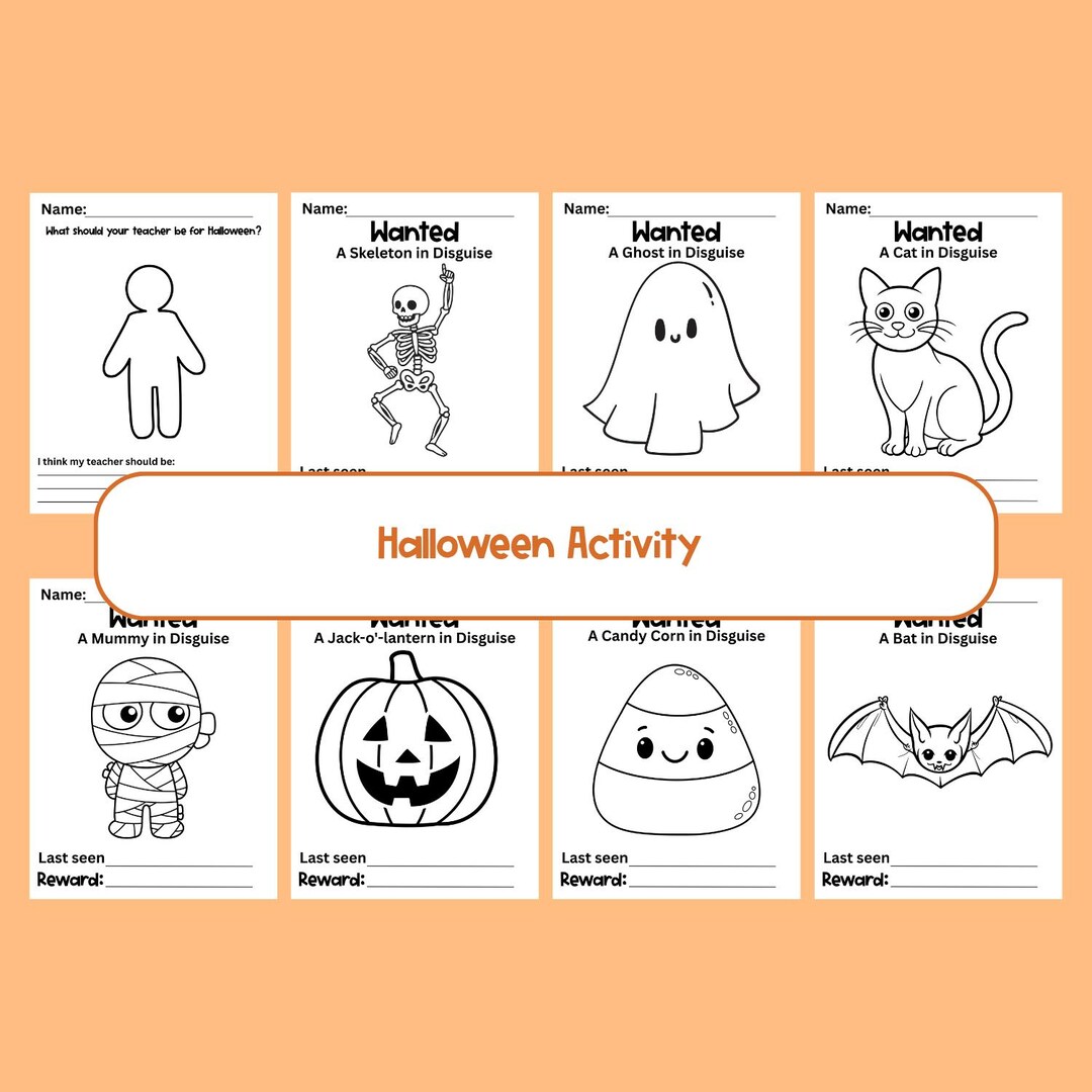 Halloween Activity | Wanted A ______ in Disguise | Teacher Costume ...