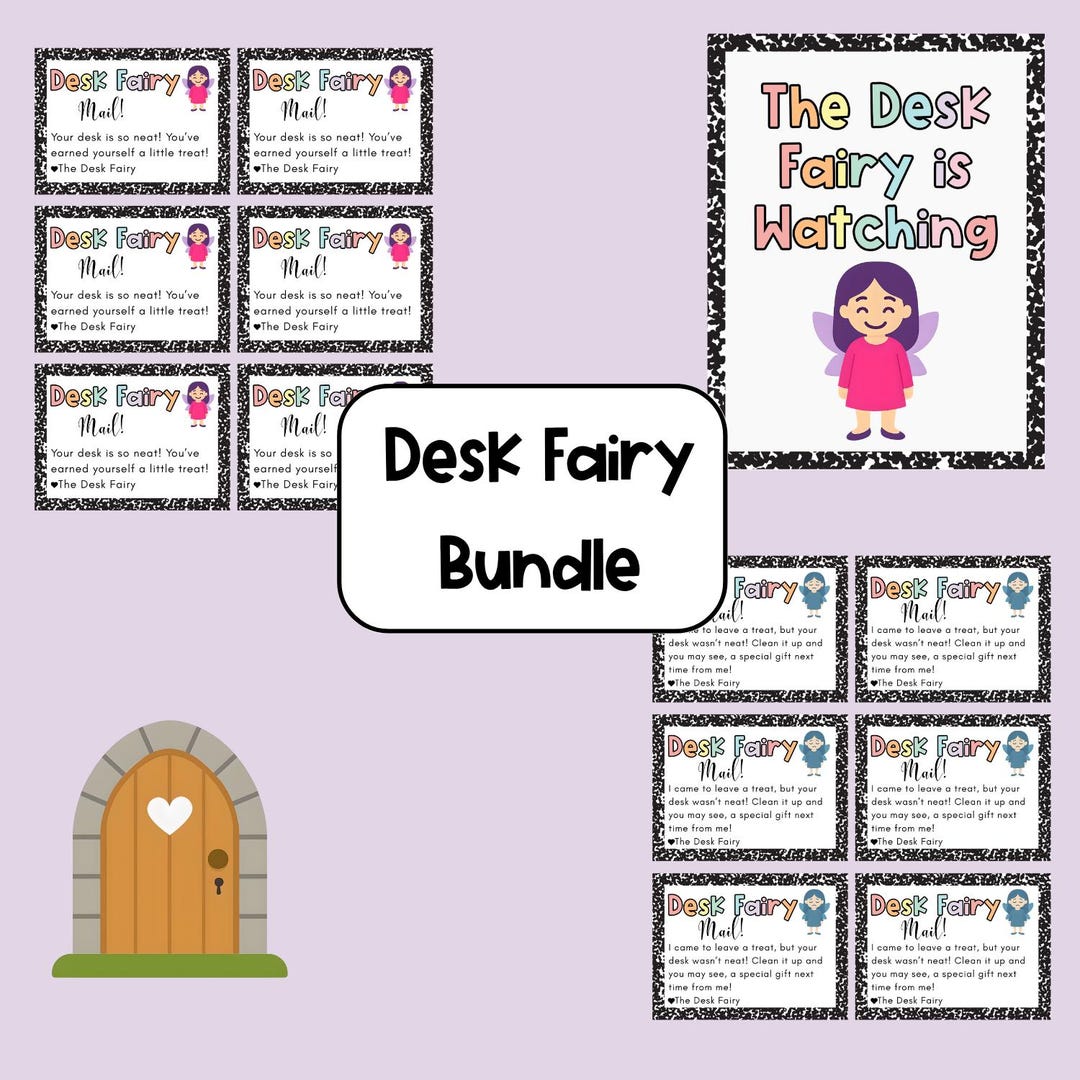 Desk Fairy Composition Themed Bundle – Classroom Organization & Student ...