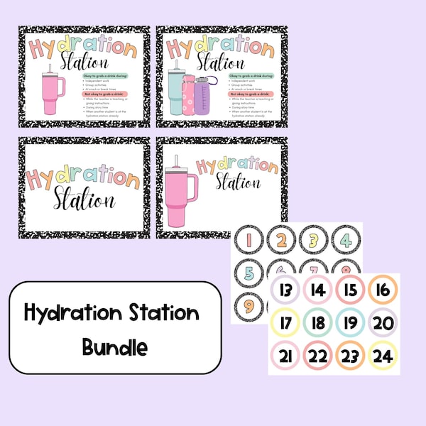Hydration Station Sign - Etsy