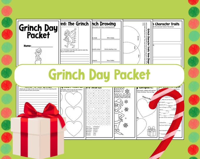 Build a Grinch Craft and Writing Activity | Christmas Cut & Paste Craft ...