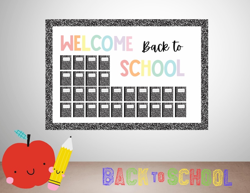 Back to School Bulletin Board: Composition Notebook Theme (printable ...