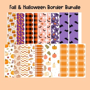 Fall & Halloween Borders Bundle | Printable Classroom Bulletin Board ...