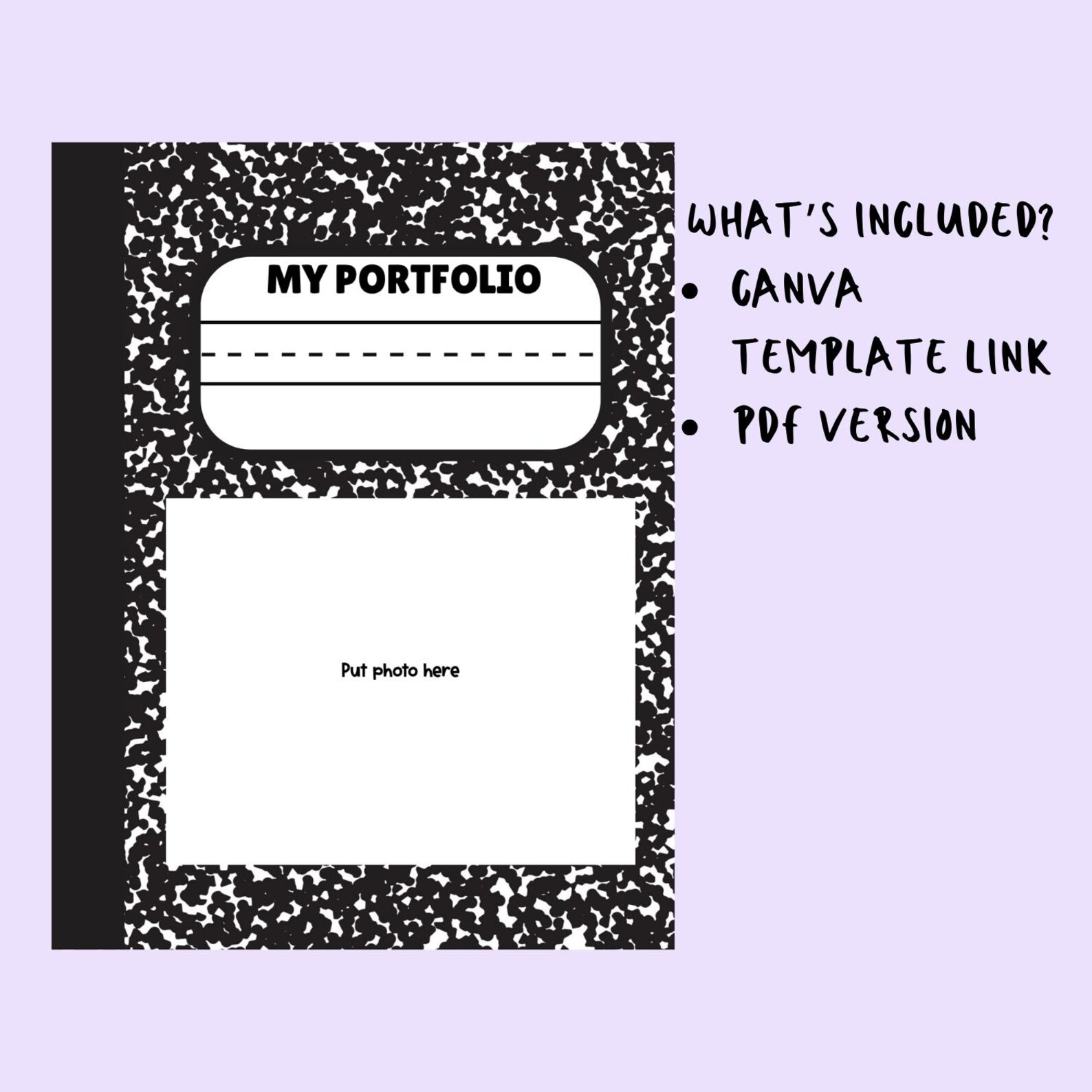 Editable Student Portfolio | Composition Notebook Theme - Etsy