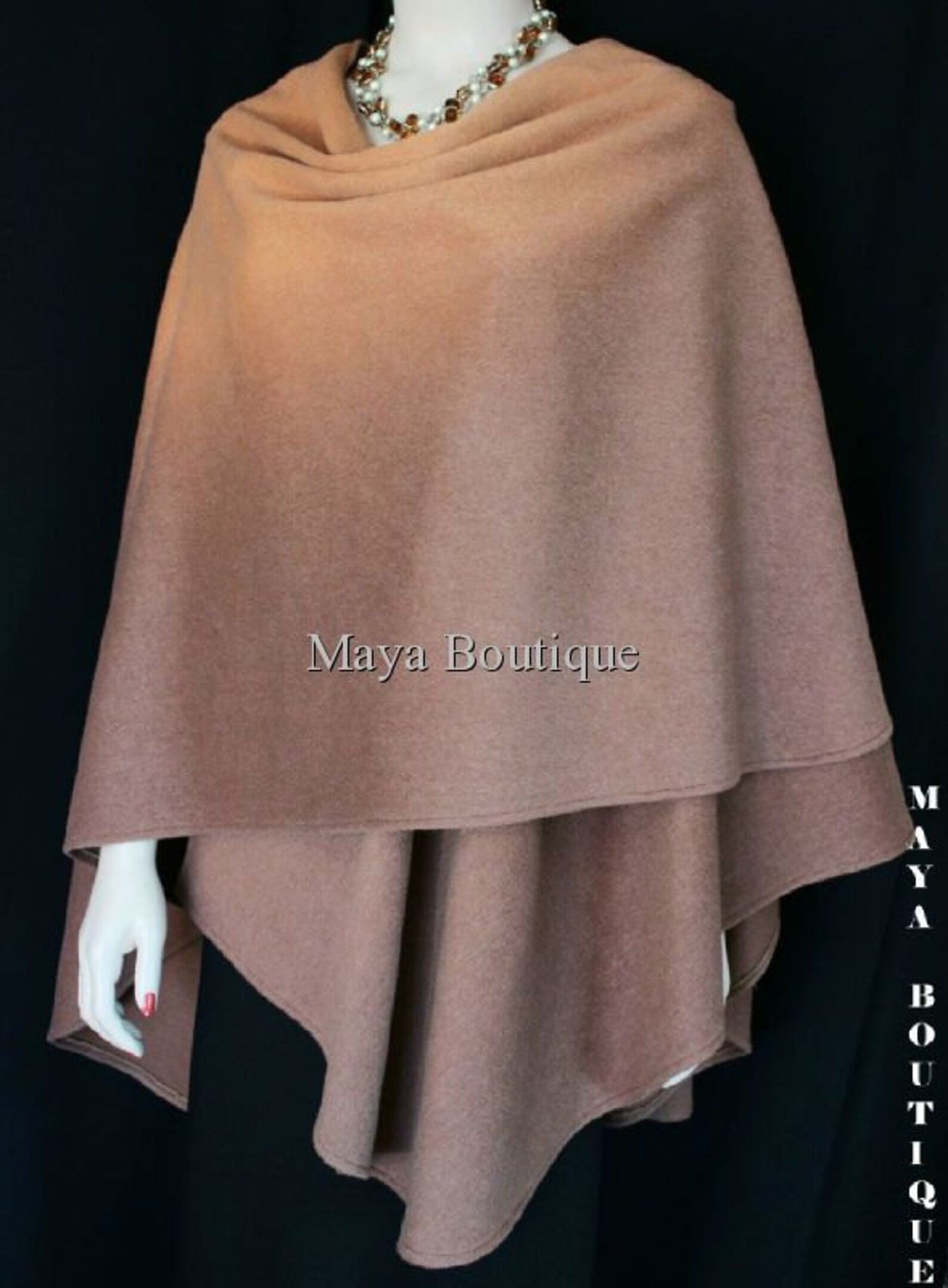 Cashmere Cape Ruana Wrap Ombres Hand Dyed Honey & Caramel Maya - Etsy