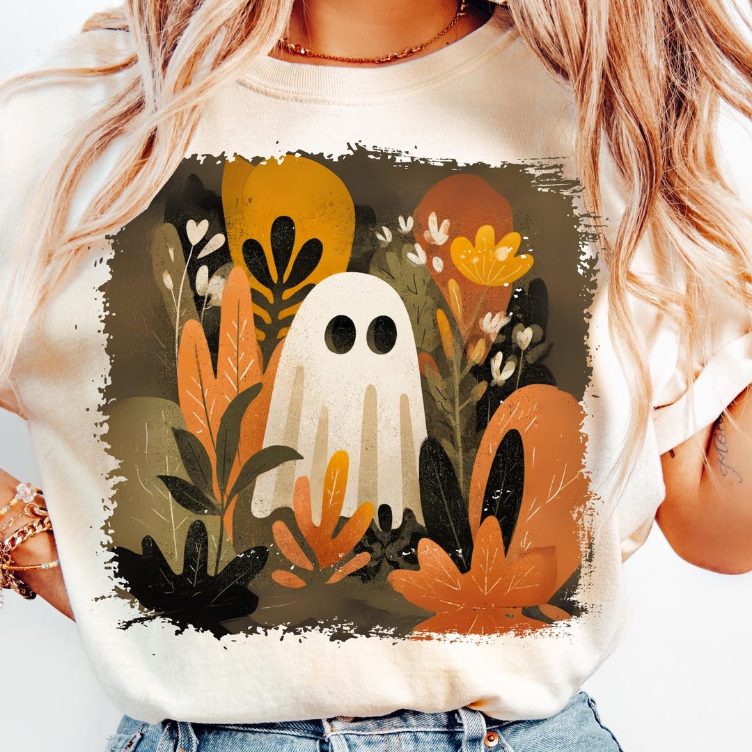 Fall Floral Ghost Boho PNG Floral Ghost Png Fall Leaves Ghost Png Boho ...