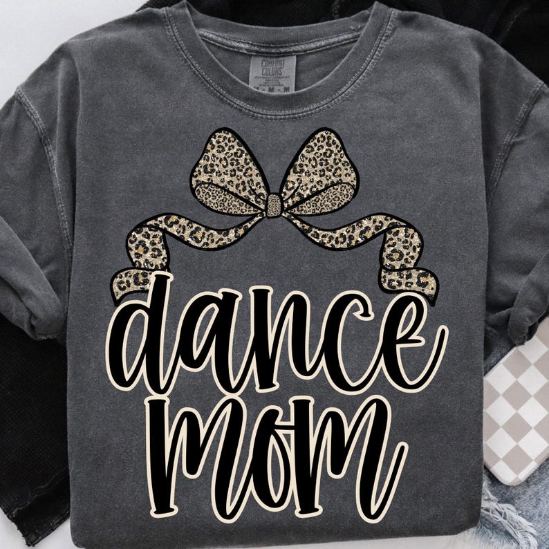 Dance Mom PNG Coquette Bow Dance Mom Sublimation Leopard Print Dance ...