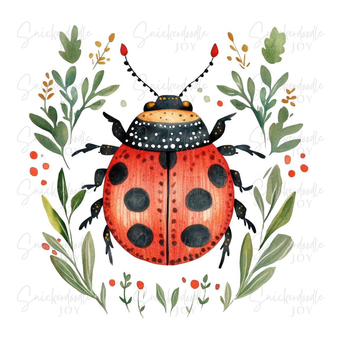 10 Ladybug Clipart Folk Art Ladybugs Clip Art Insect High Quality Pngs ...