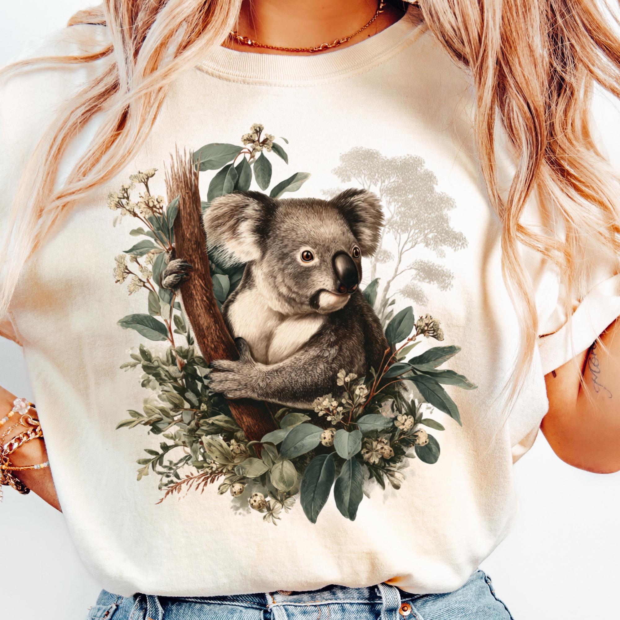 Vintage Koala PNG 90s Graphic Style Forest Animals Sublimation Grunge ...