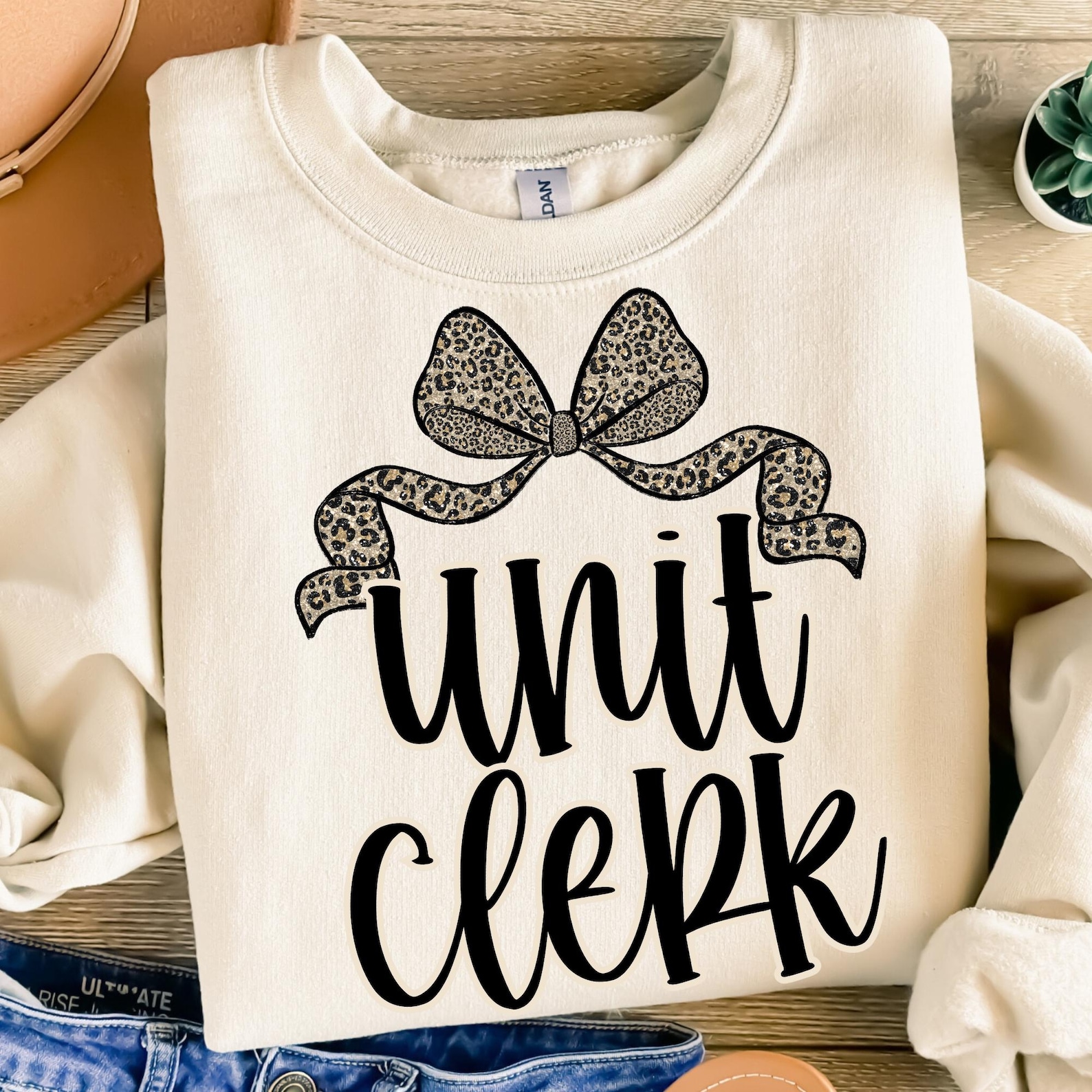 Unit Clerk PNG Coquette Bow Unit Clerk Png Leopard Print Medical Office ...