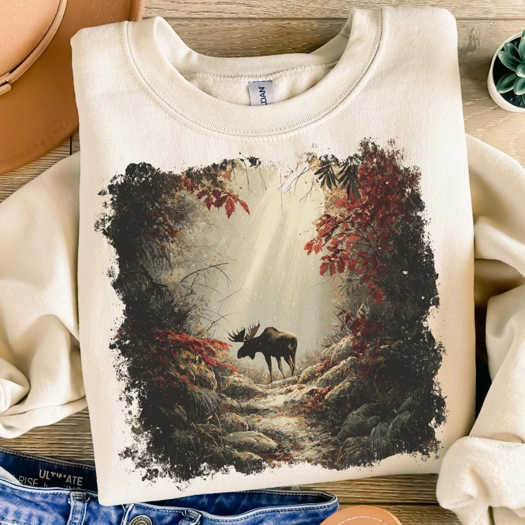 Vintage Moose PNG 90s Graphic Style Forest Animal Sublimation Grunge ...