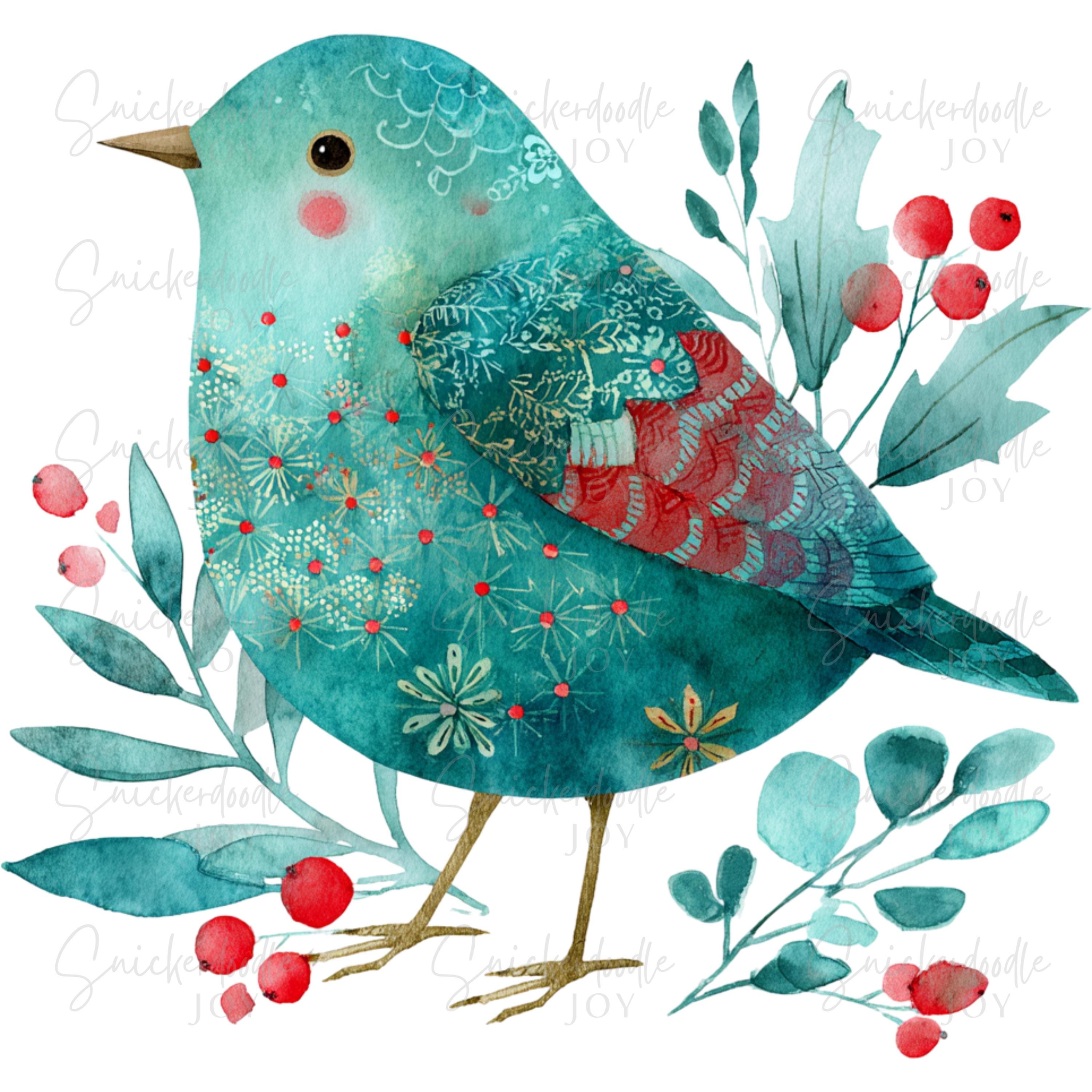 14 Christmas Blue Birds Clipart Cute Bird Clip Art Holiday High Quality ...