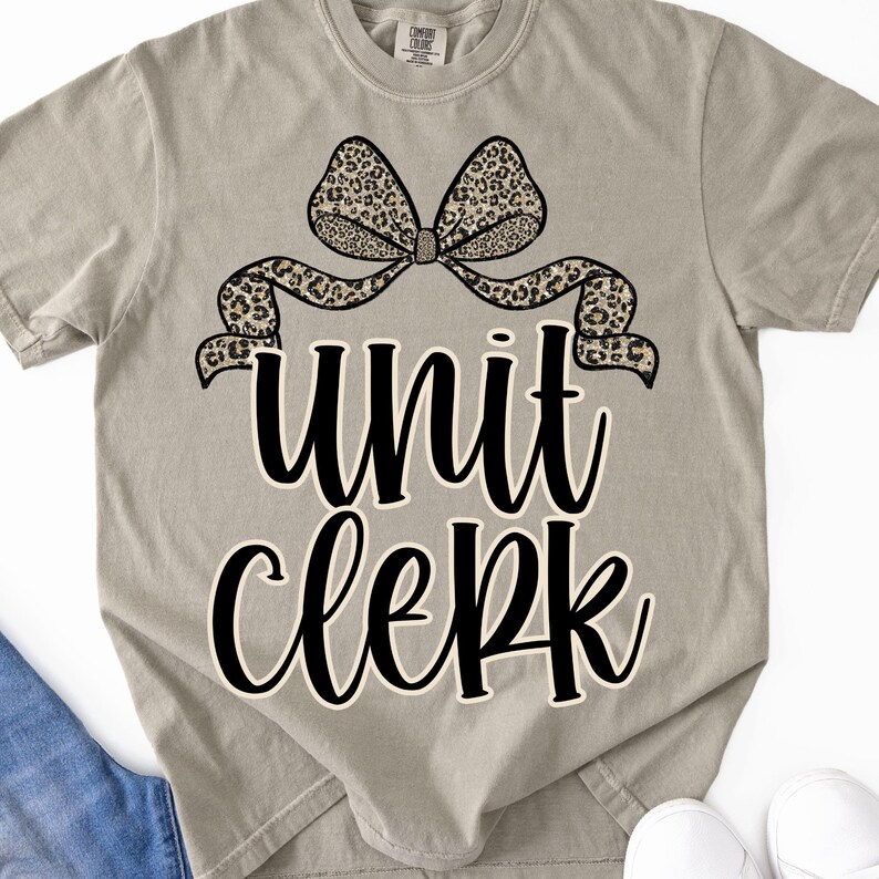 Unit Clerk PNG Coquette Bow Unit Clerk Png Leopard Print Medical Office ...