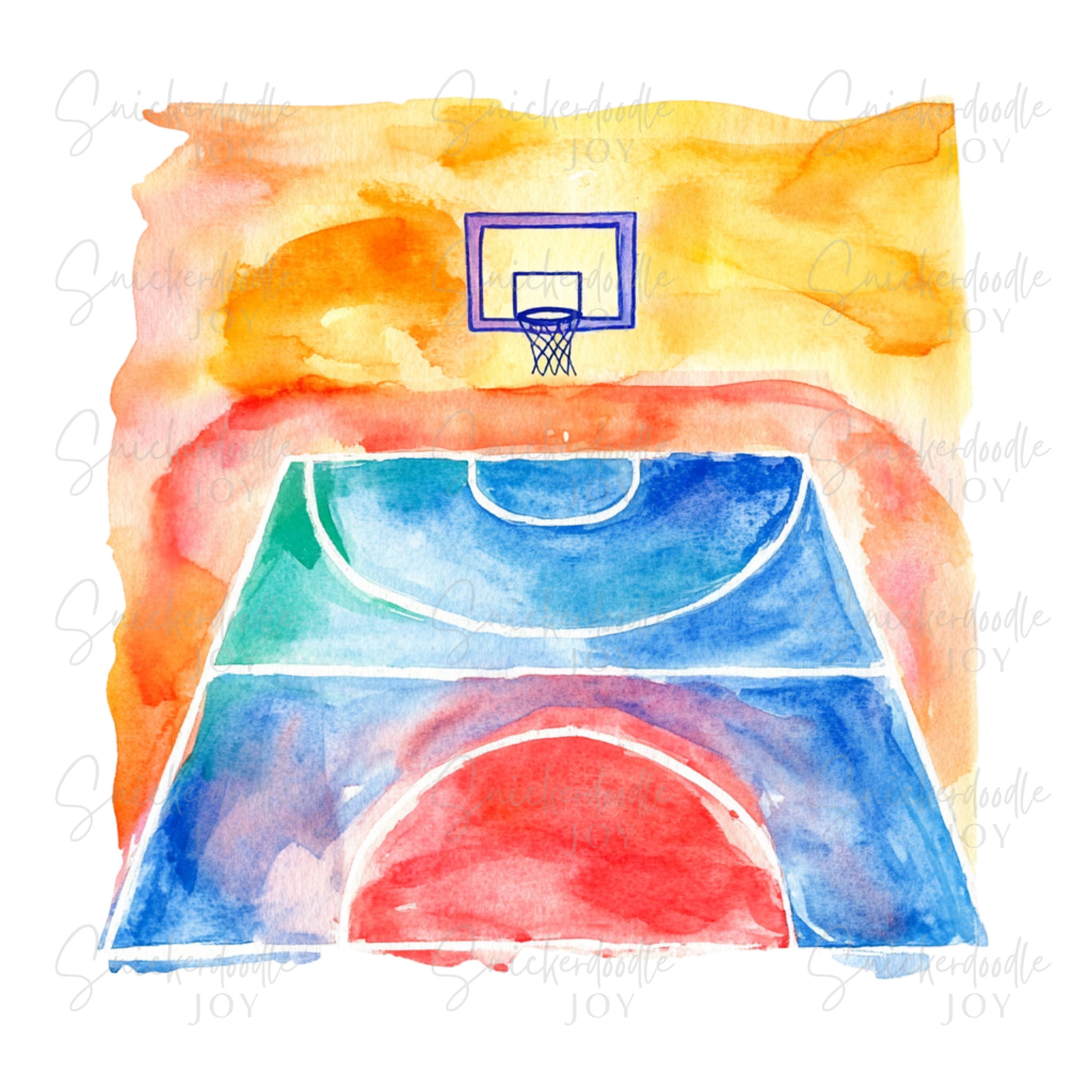 12 Watercolor Basketball Clipart Sports Clip Art Basketball Lover ...