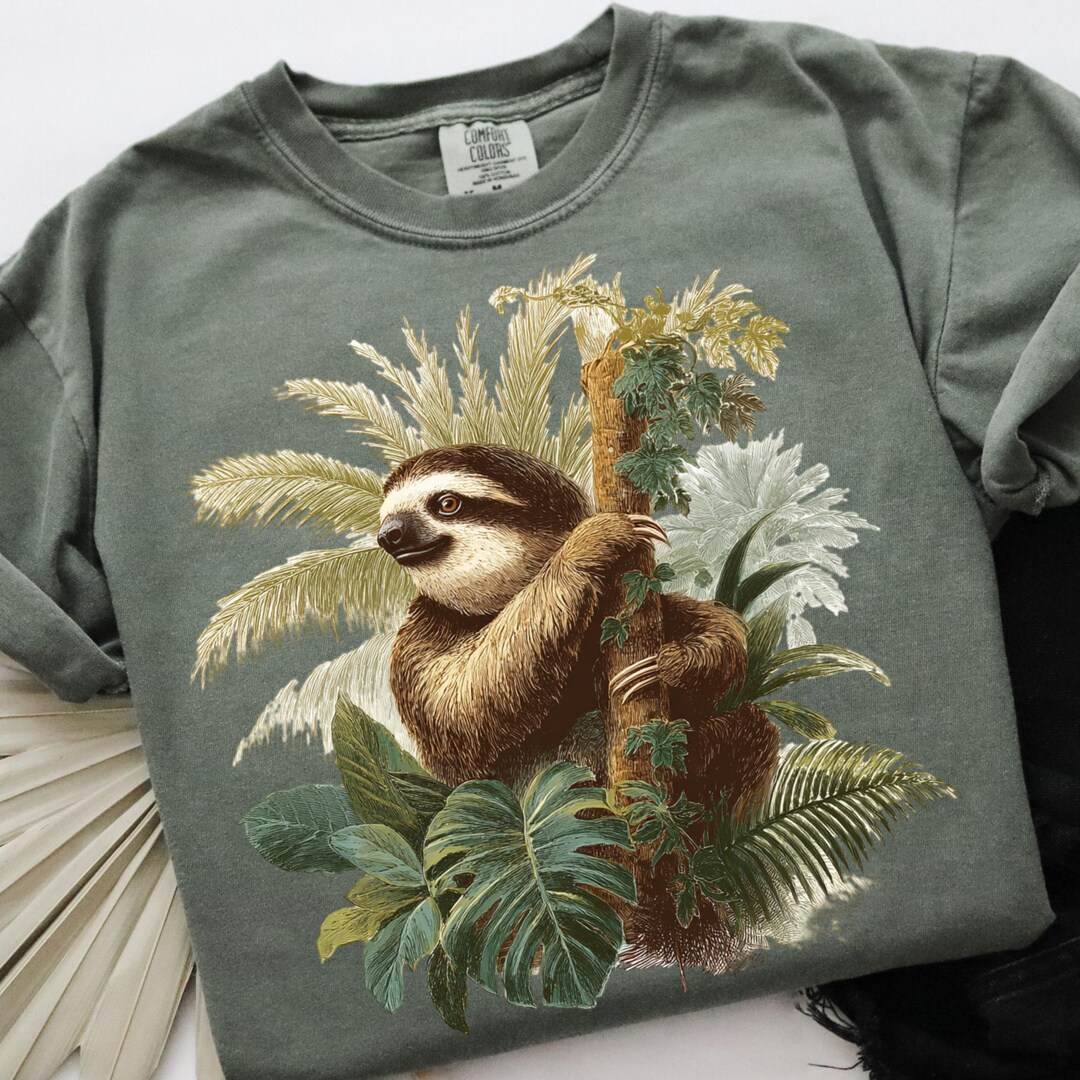 Vintage Sloth PNG 90s Graphic Style Forest Animals Sublimation Grunge ...
