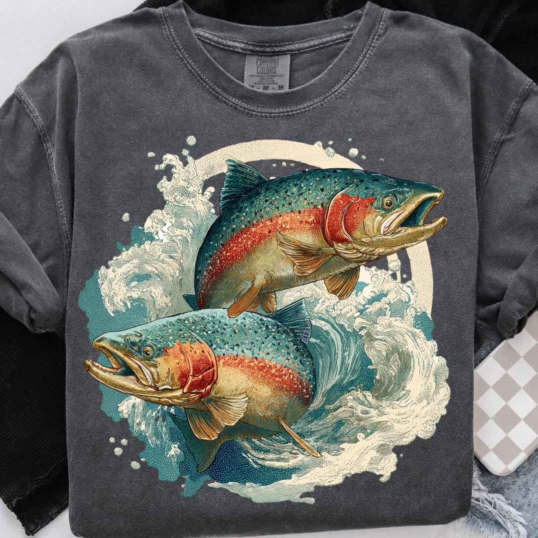 Vintage Trout PNG 90s Graphic Style Fishing Sublimation Grunge Retro ...