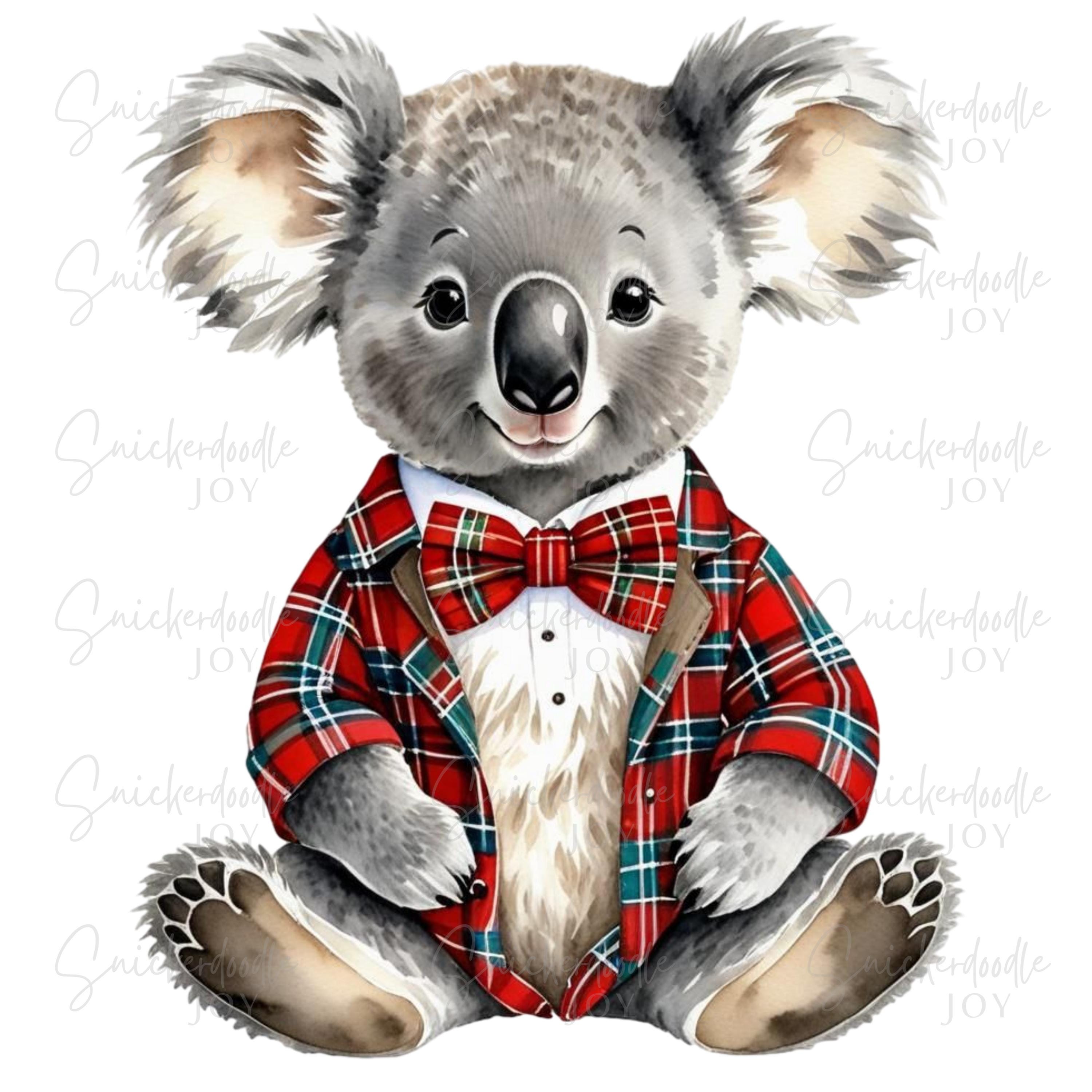 13 Christmas Koalas Clipart Watercolor Christmas Clip Art Holiday ...