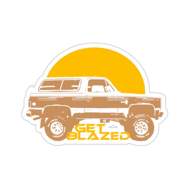 Retro 80's Chevy Blazer - Kiss-cut Sticker - Etsy