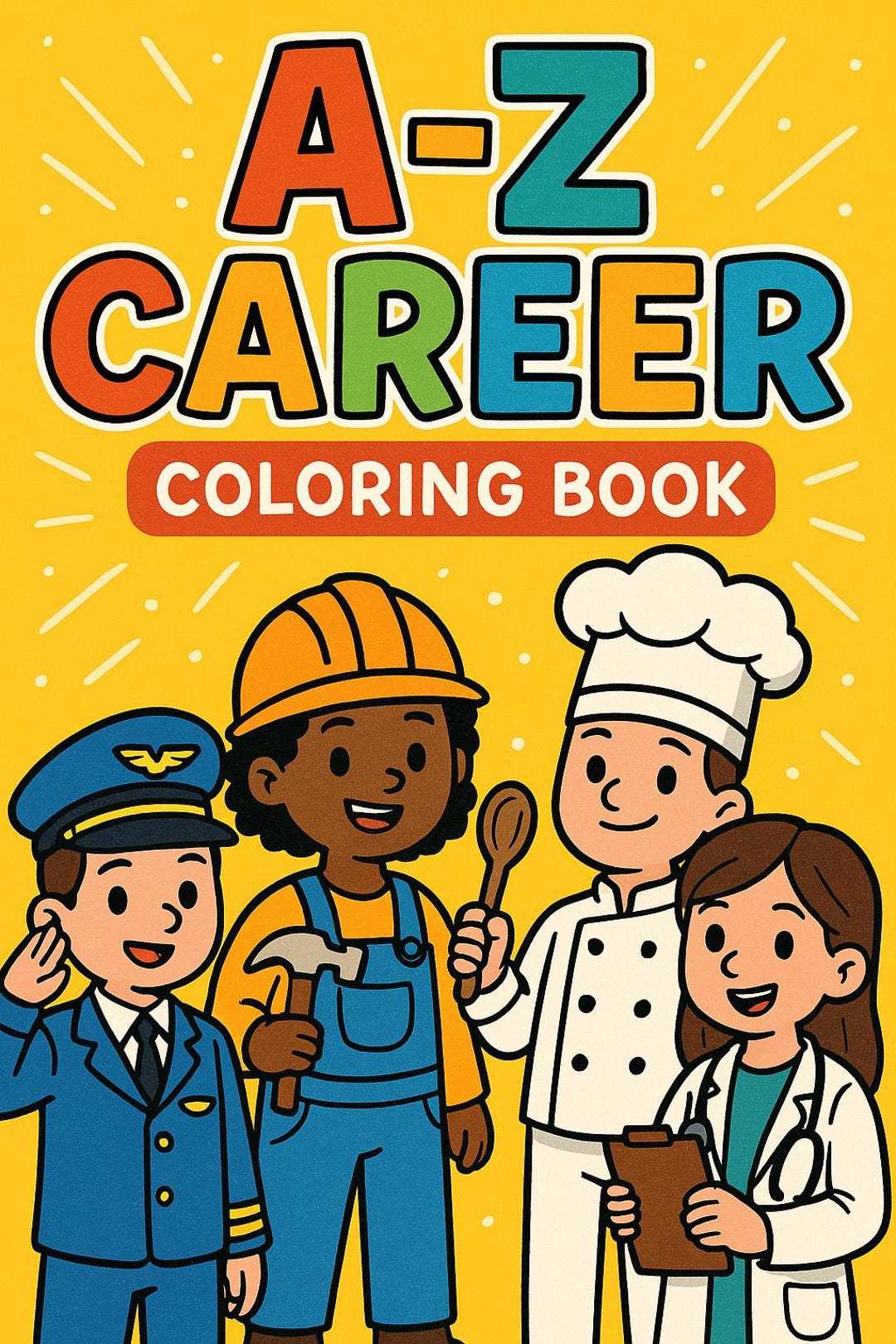 Alphabet of Careers Coloring Book - Etsy