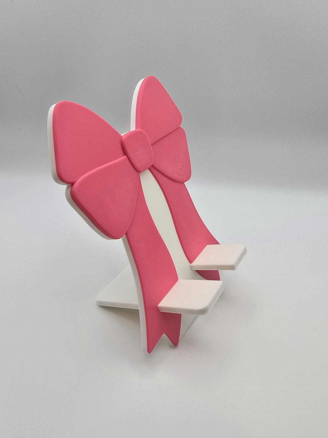 Coquette Bow Phone Stand: 3D Printed Desk Accessory for Kindle, iPhone ...