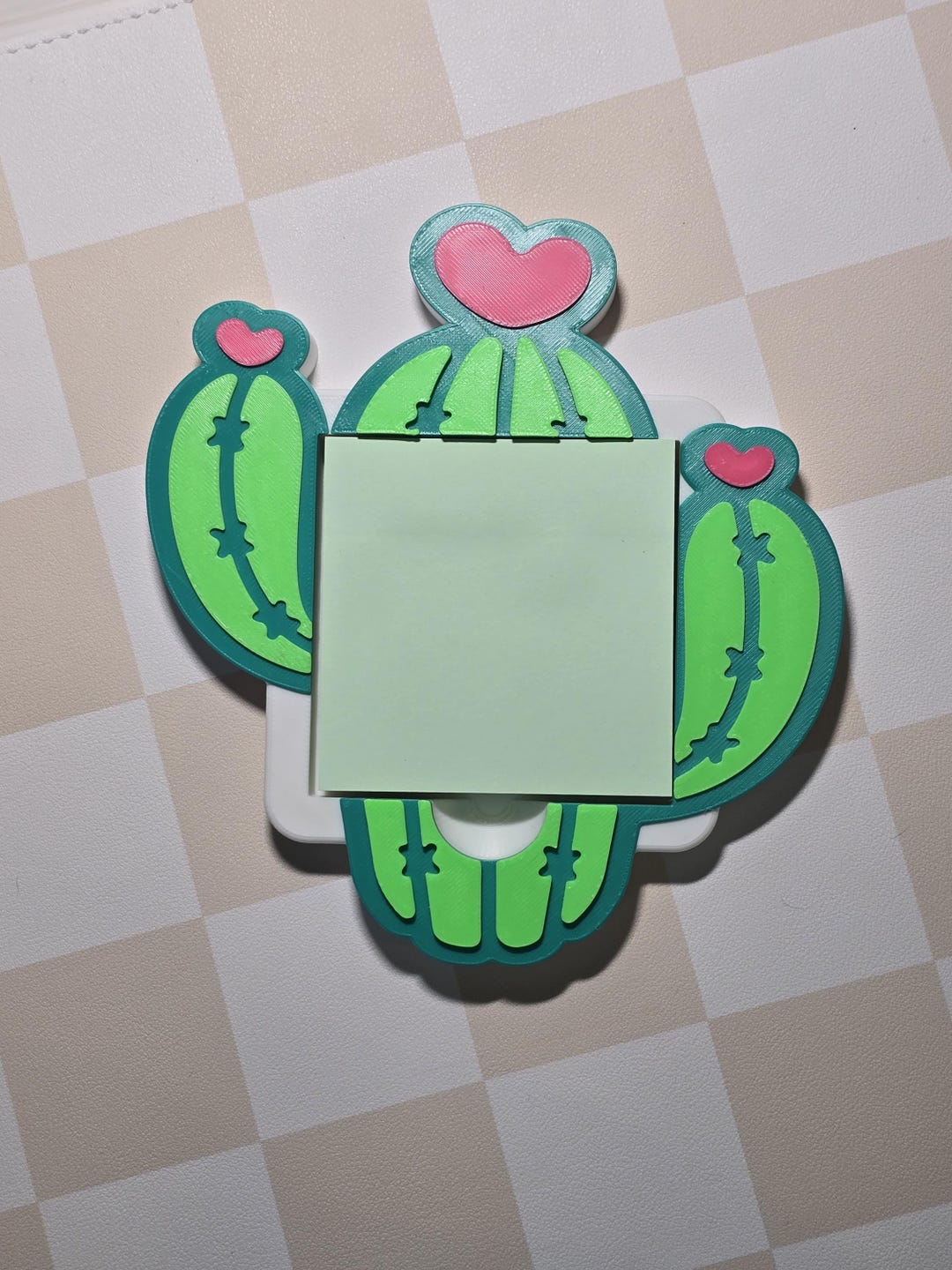 3D Printed Cactus Sticky Note Holder: Boho Desk Organizer, Office ...
