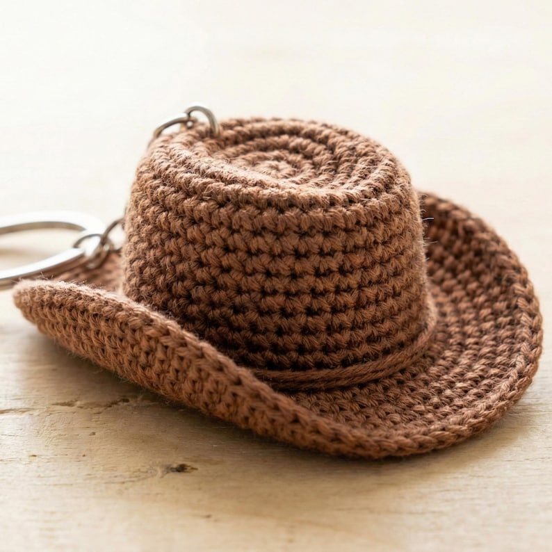 Mini Cowboy Hat Crochet Pattern, Western Amigurumi Keychain PDF, DIY ...