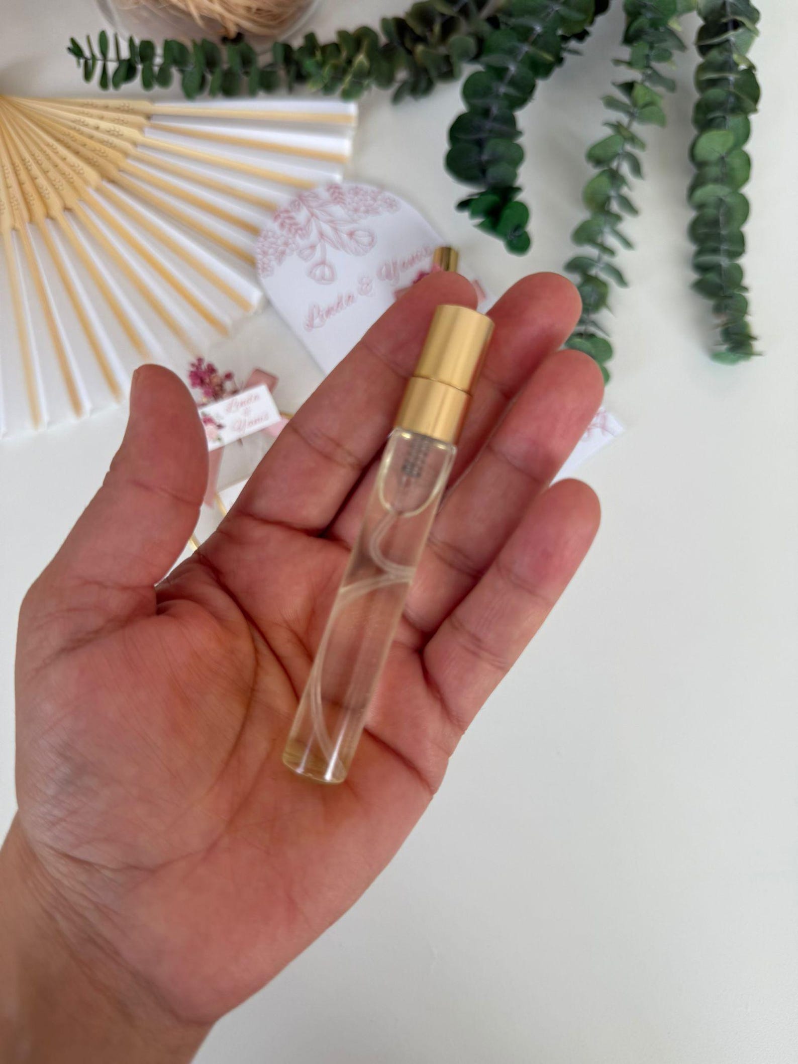 Personalized Wedding Perfume Favor: Mini Scented Bottle With Card ...